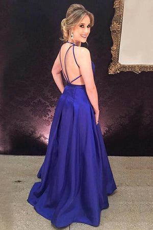 Simple Blue Prom Dress, Royal Blue Prom Dresses - Pgmdress
